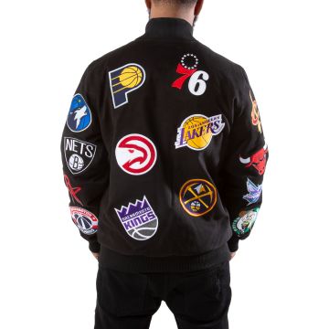 STARTER NBA Collage Patch Jacket LA13B646-BLK - Shiekh