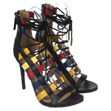 SHIEKH Free Bird Strappy Heel FREE BIRD/BLK - Shiekh