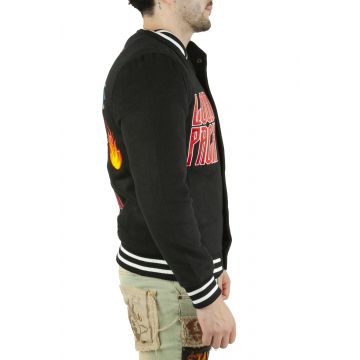 REBEL MINDS Loud Pack Varsity Jacket 922-512BLK - Shiekh
